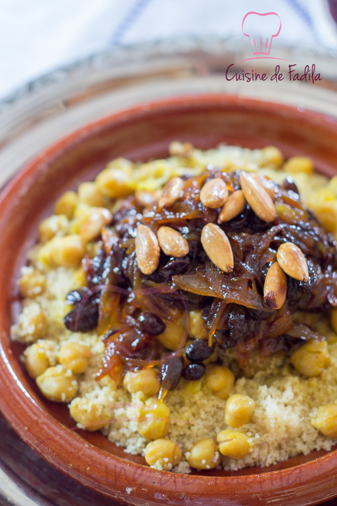 Couscous Tfaya: recette en vidéo - cuisine de Fadila