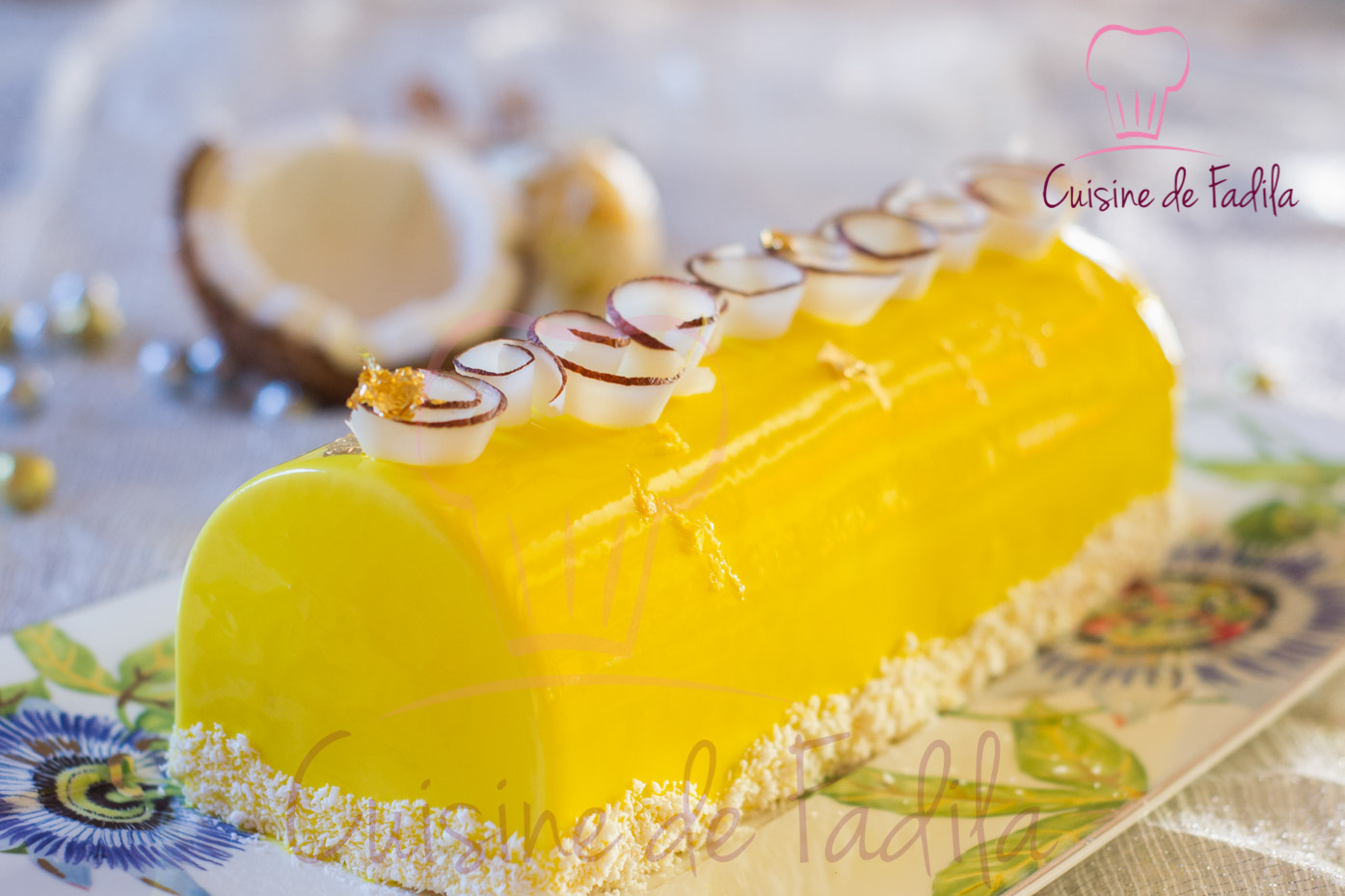 Bûche citron coco - cuisine de Fadila