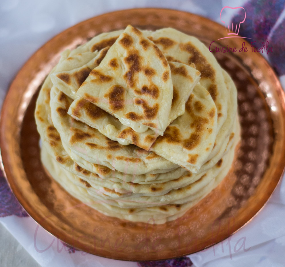 Naan au fromage - cuisine de Fadila